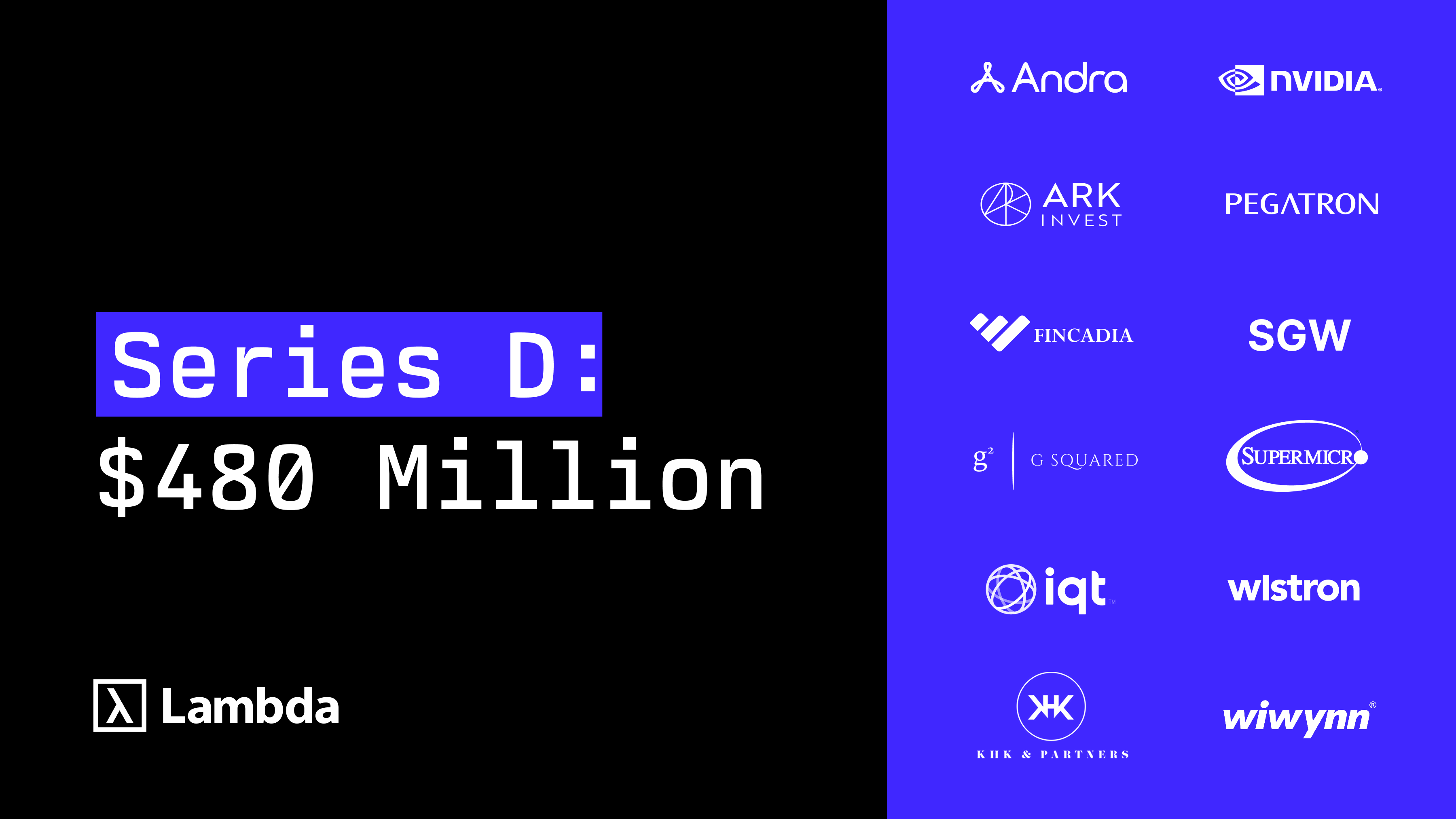 AI infrastructure leader Lambda Labs closes $480M Series D to expand AI cloud platform ...